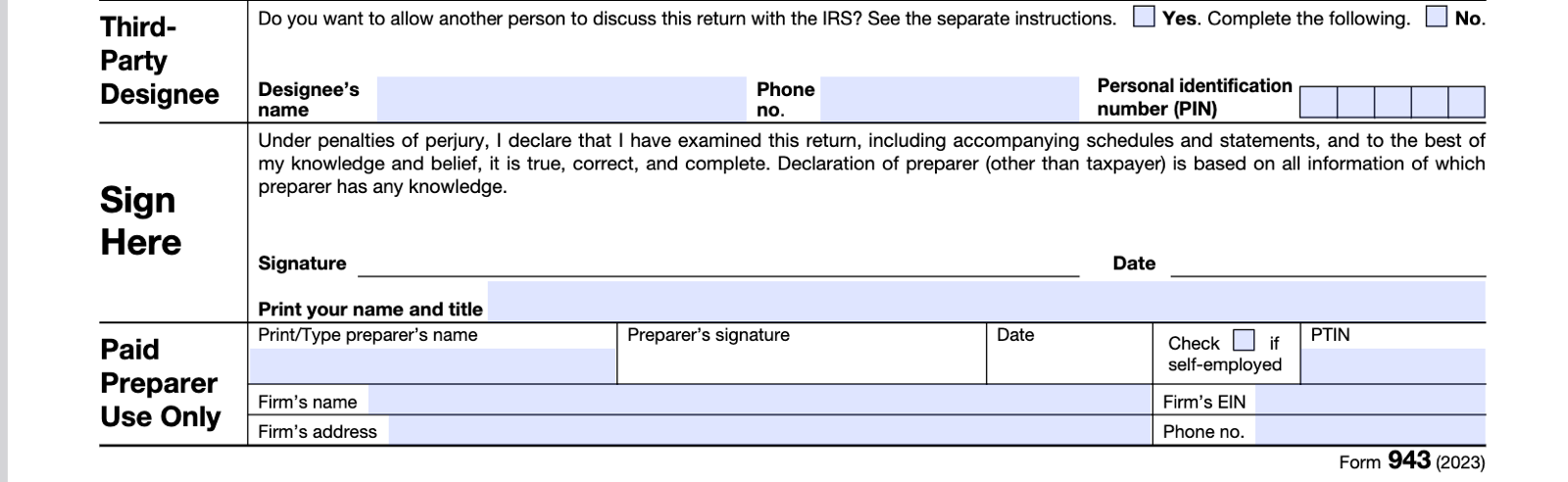 2025 IRS Form 943: Simple Instructions + PDF Download | OnPay