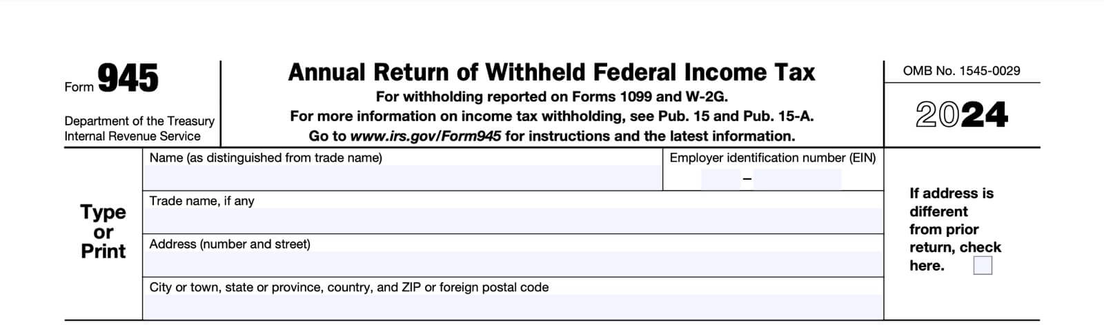 Form 945 Instructions: How to Complete this IRS form in 2025